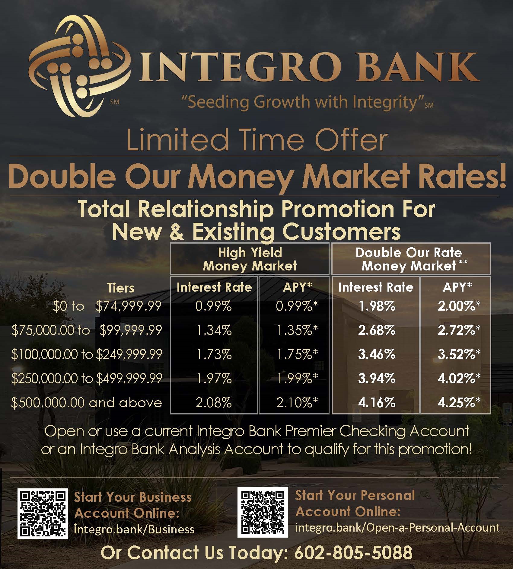 Integro Bank > Business > Promotions